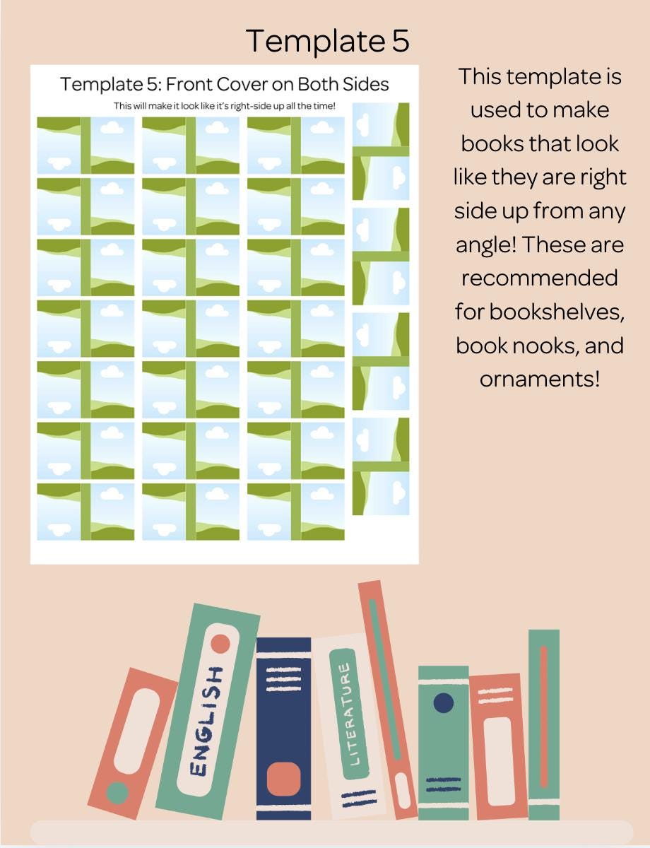 Mini Book Covers and Page Template! - Etsy