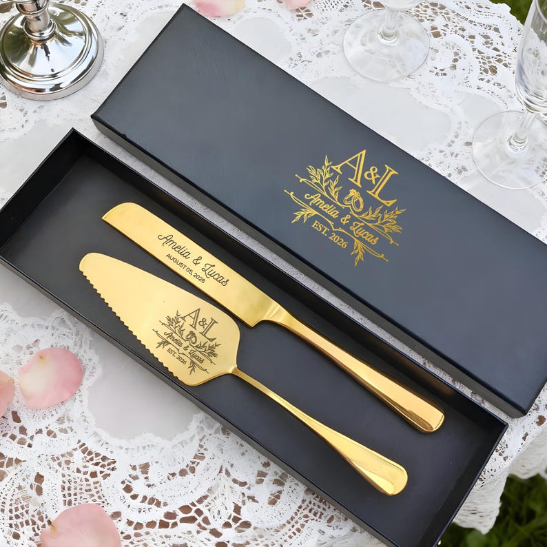 Custom Cake Server & Knife Set/wedding Keepsake Ceremony Gift/bridal ...