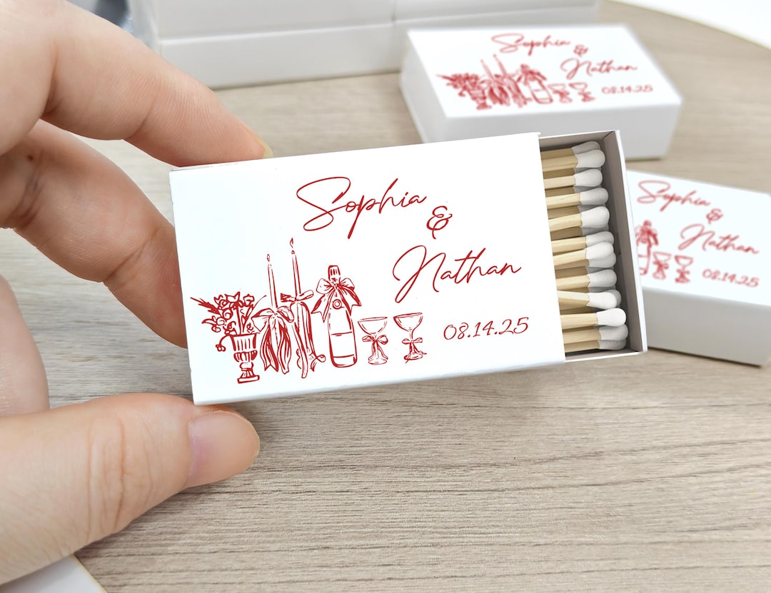 Personalized Wedding Matchboxes/wedding Matchboxes/wedding Favor ...