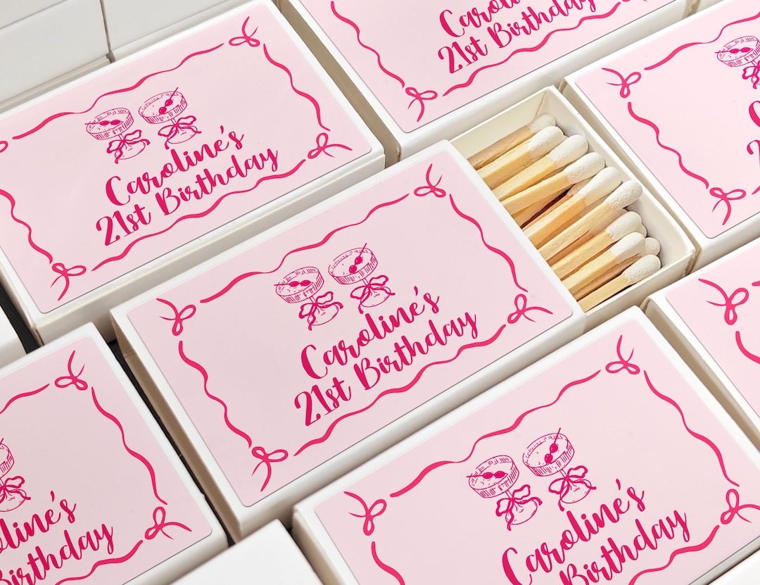 Birthday Party Favor Matches/custom Matchbooks/set OF 25/birthday ...