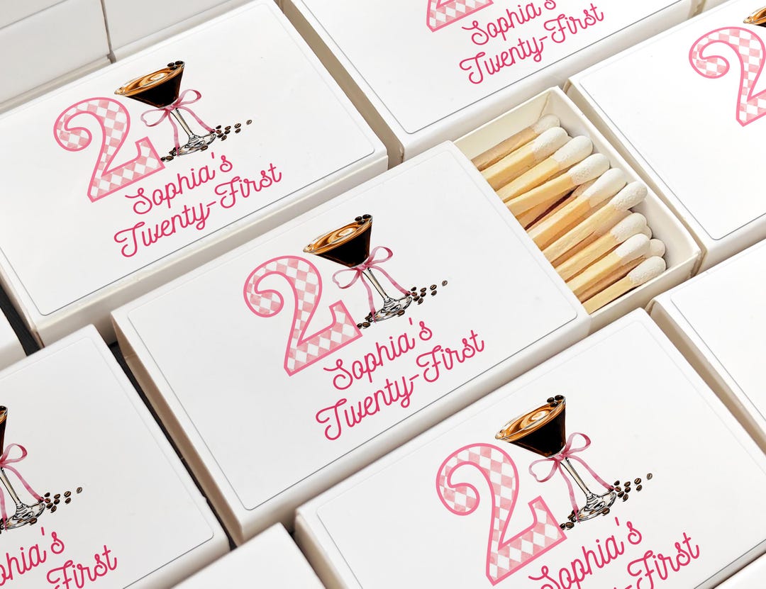 Personalized Bulk Match Boxes/espresso Martini Birthday Match Boxes ...