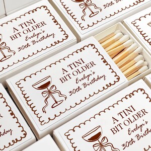 Custom Matchbox for Birthday/a Tini Bit Older Martini Match Boxes ...