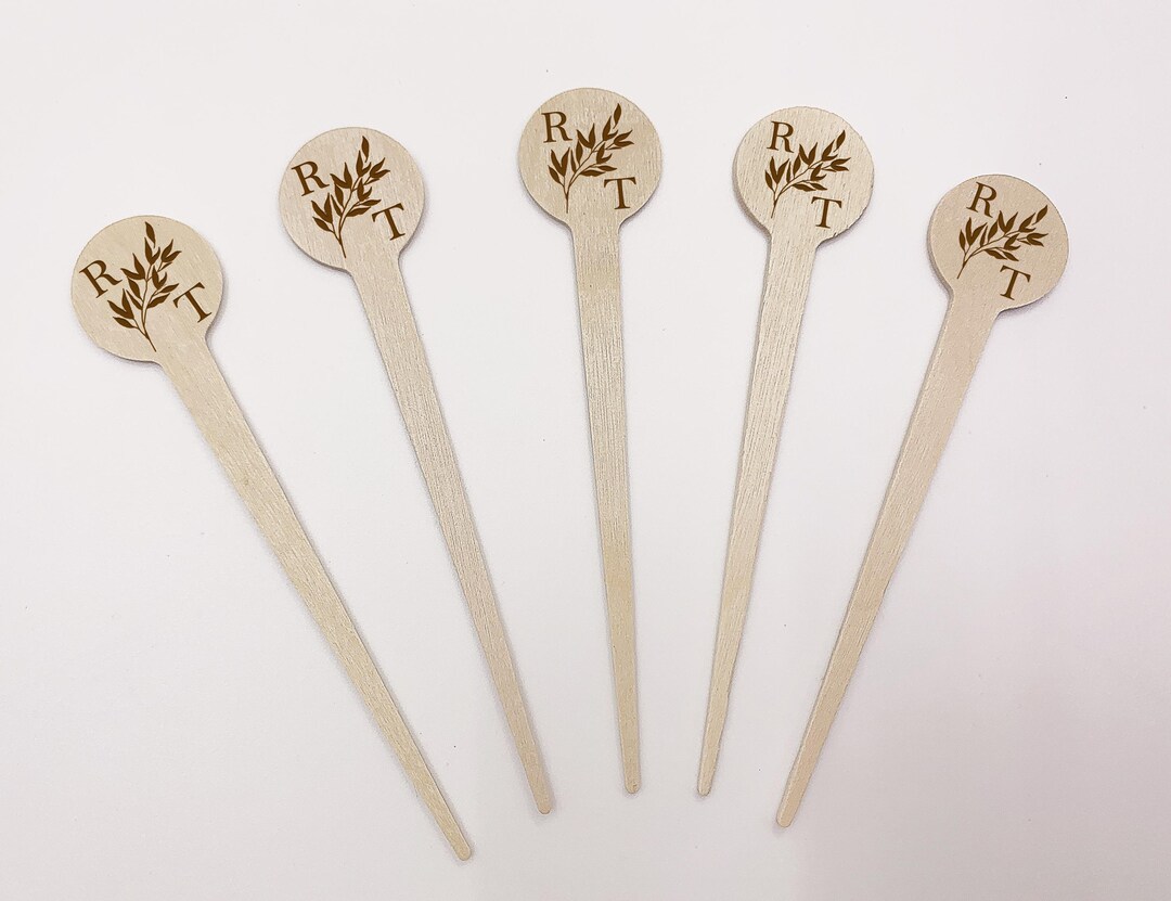 Custom Wood Food Pick Sticks for Wedding/wedding Cupcake Toppers/bridal ...