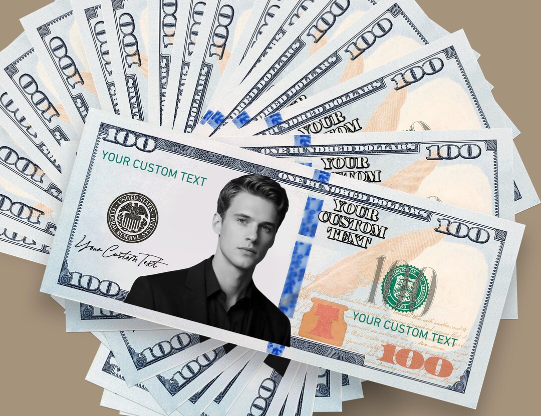Custom Your Face on 100 Dollar/personalized 100 Dollar Bill Prints ...
