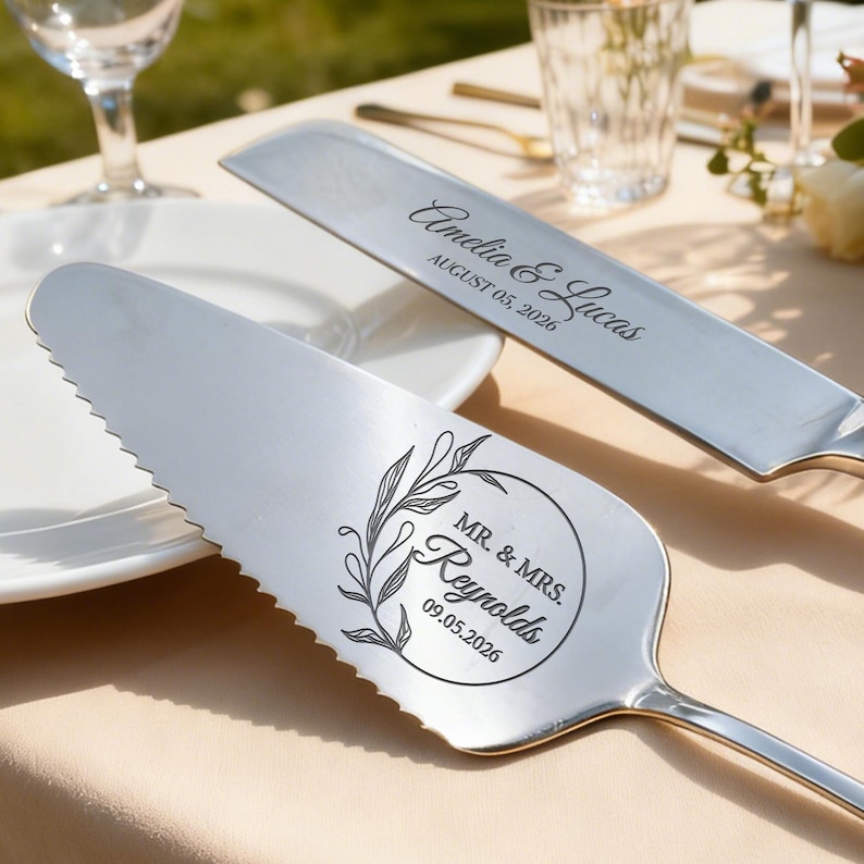 Custom Cake Server & Knife Set/wedding Keepsake Ceremony Gift/bridal ...