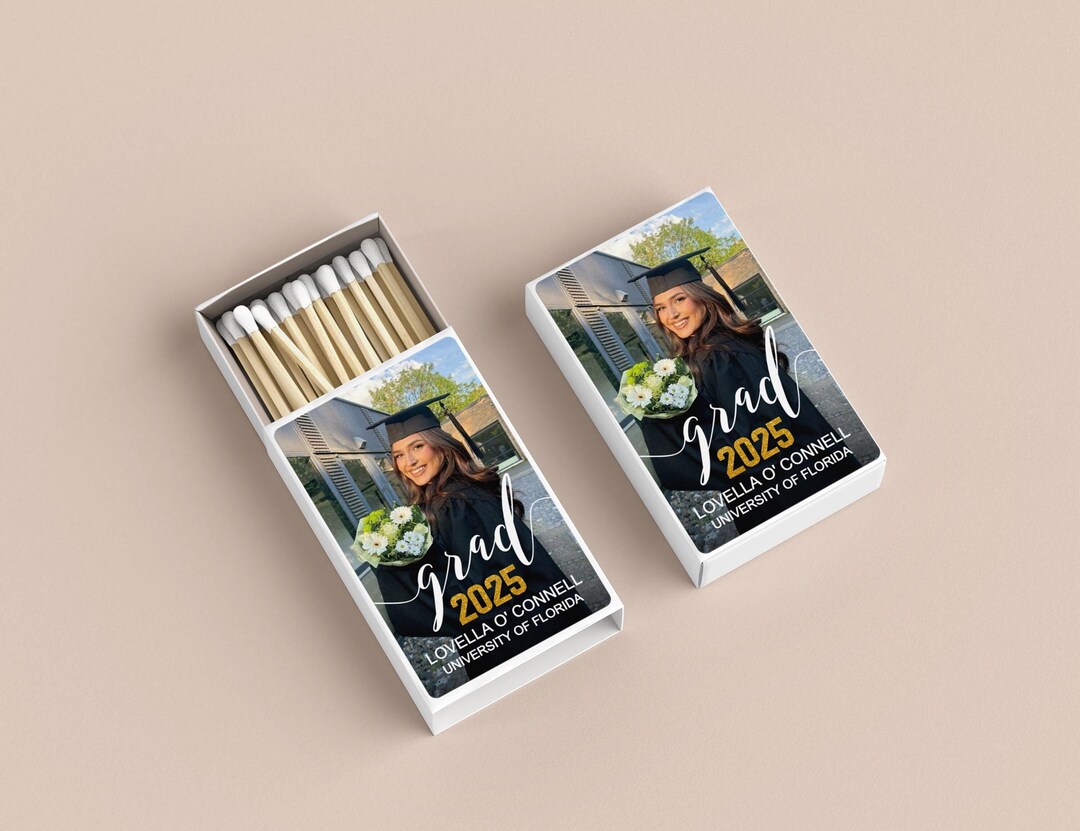 Custom Graduation Party Matches Favors/graduation Matchboxes/class of ...