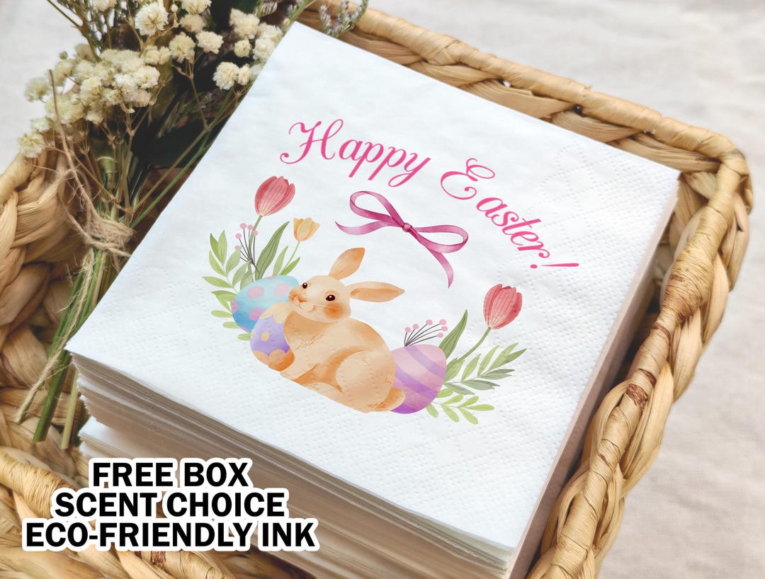 Easter Paper Napkins/floral Easter Napkins/vintage Spring Napkins ...