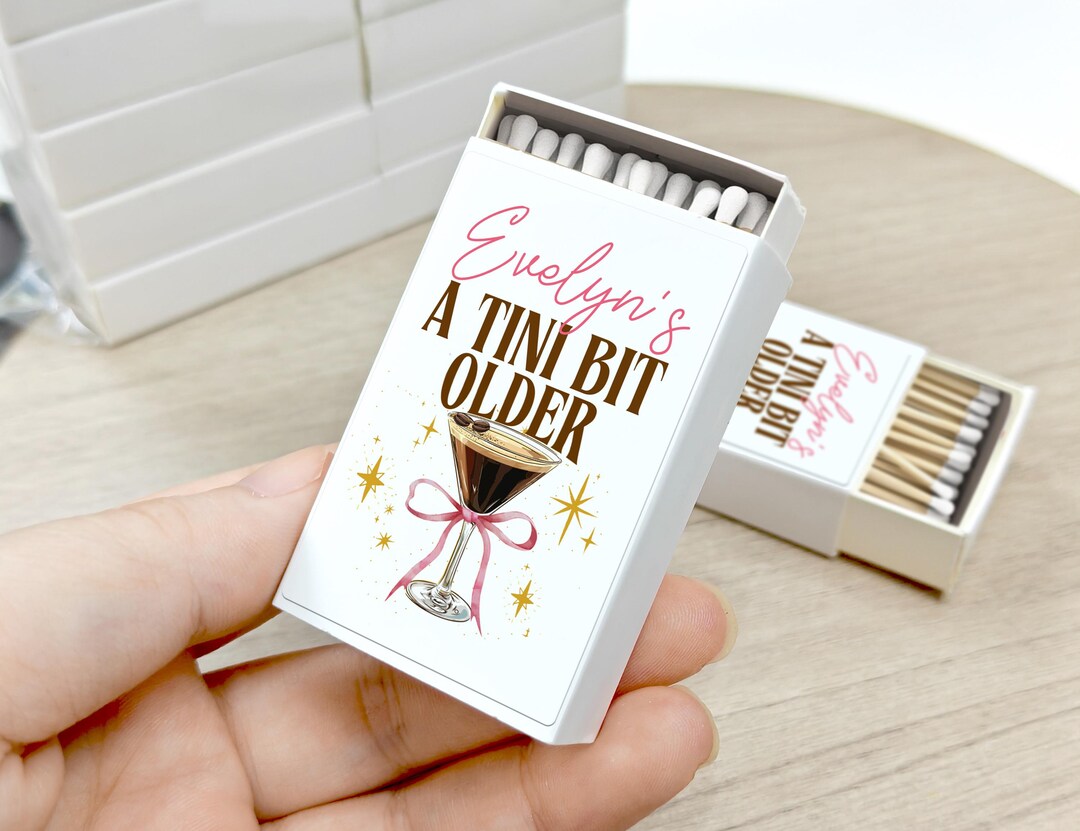 Espresso Martini Matches/a Tini Bit Older Martini Match Boxes/birthday ...