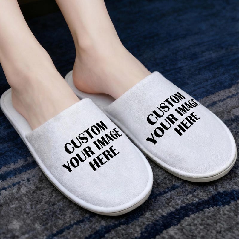 Custom Slippers With Logo - Etsy