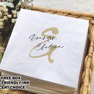 Personalized Paper Napkins/custom Wedding Napkins/wedding Cocktail ...