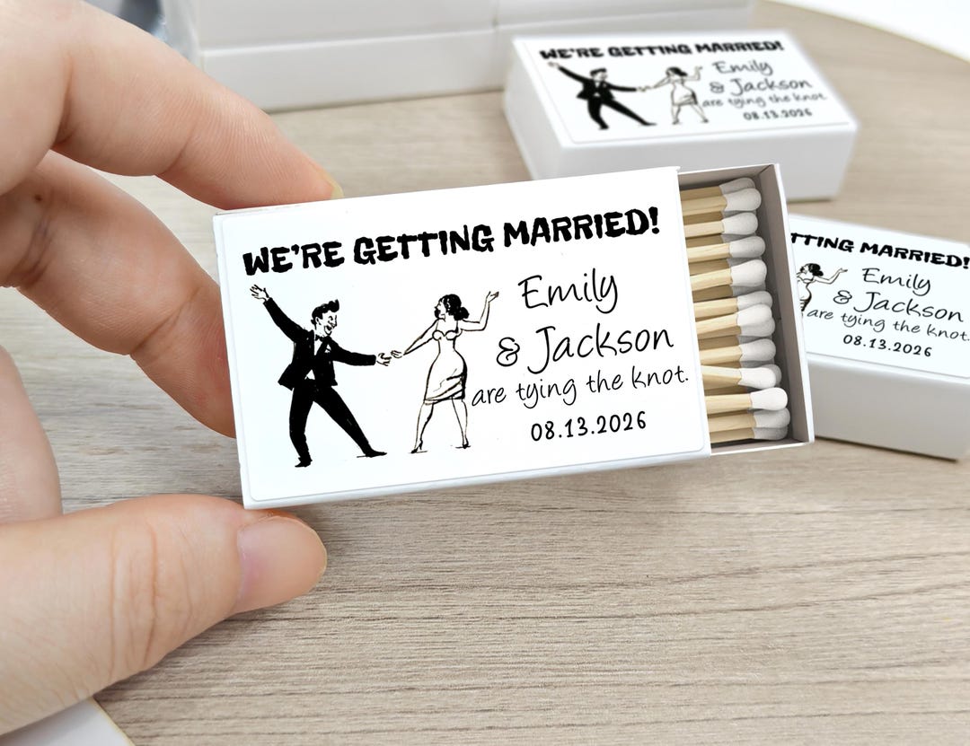 Custom Wedding Matchbox Favors/matchbox Wedding Gifts/personalized ...