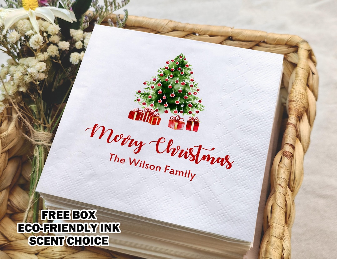 50PC Merry Christmas Napkins/christmas Party Napkins/holiday Table ...
