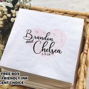 Custom Wedding Napkins/custom Paper Napkins/personalized Wedding ...
