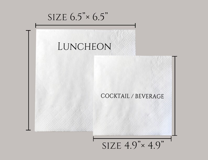 Personalized Paper Napkins/custom Anniversary Napkins/minimalist ...