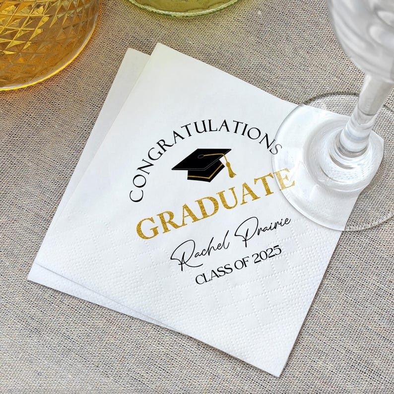Graduation Napkins/graduation Party Deco/class of 2024/personalized ...