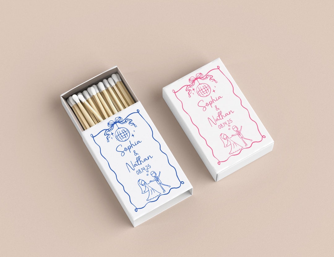 Custom Wedding Matchboxes/personalized Matchboxes Favor/wedding ...
