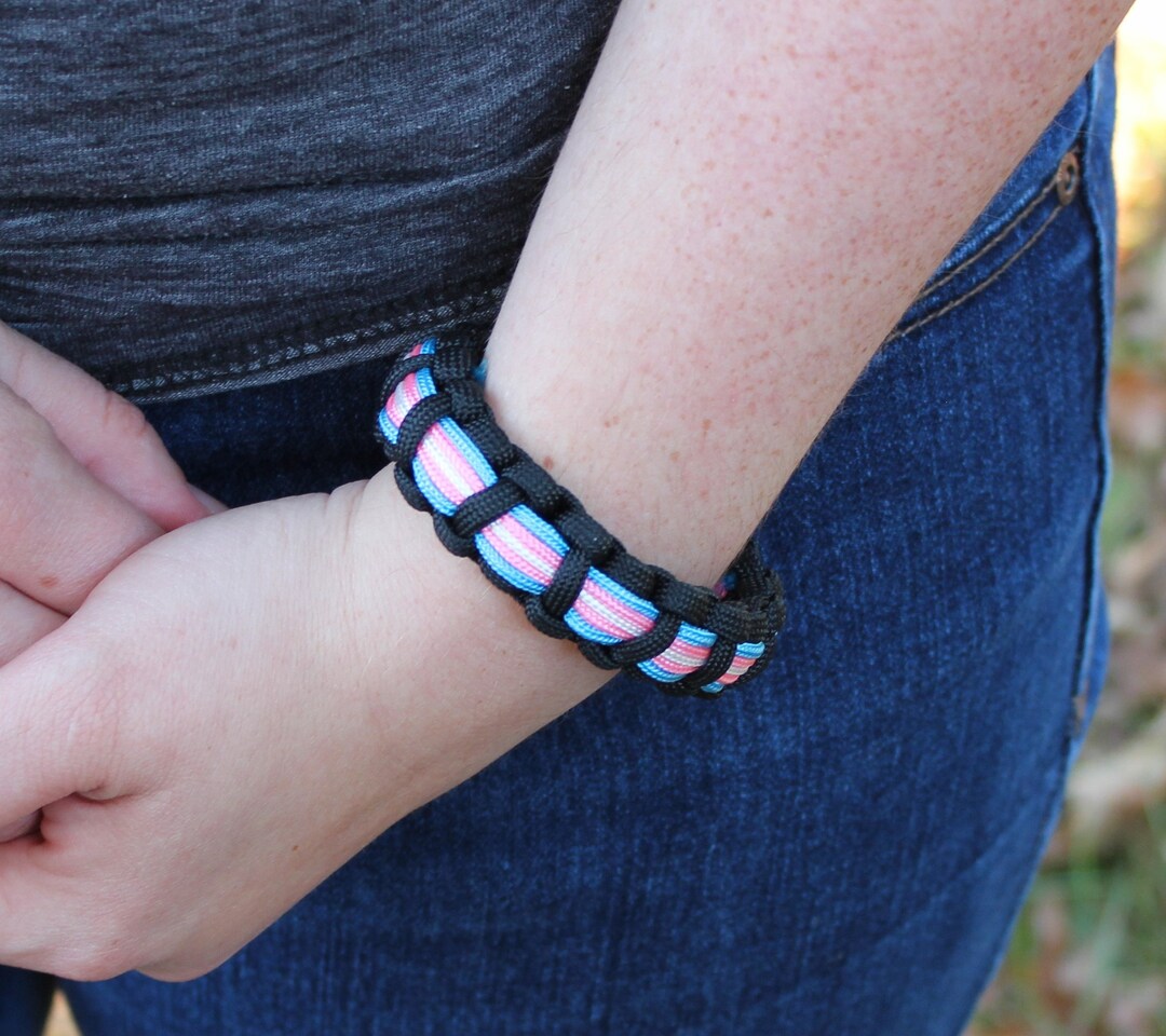 Transgender Pride Flag Paracord Bracelet, LGBTQ, LGBT - Etsy