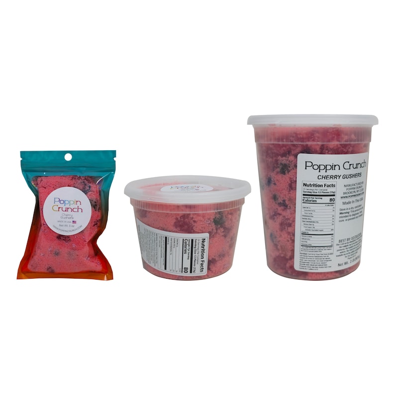 Poppin Crunch Cherry Gushers Candy Snacks 1 - 2 LBS - Choice of Sweet ...