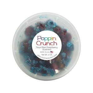 Poppin Crunch Blue Raspberry Gushers Candy Snacks 1 - 2 LBS - Choice of ...
