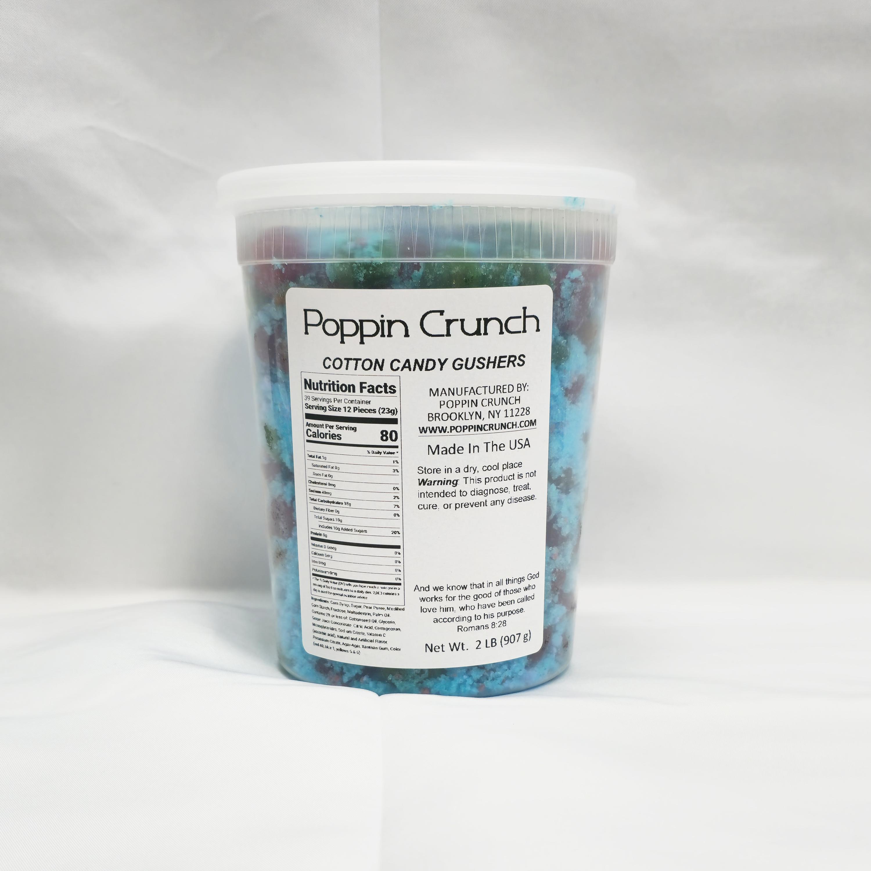 Poppin Crunch Cotton Candy Gushers Candy Snacks 1 - 2 LBS - Choice of ...