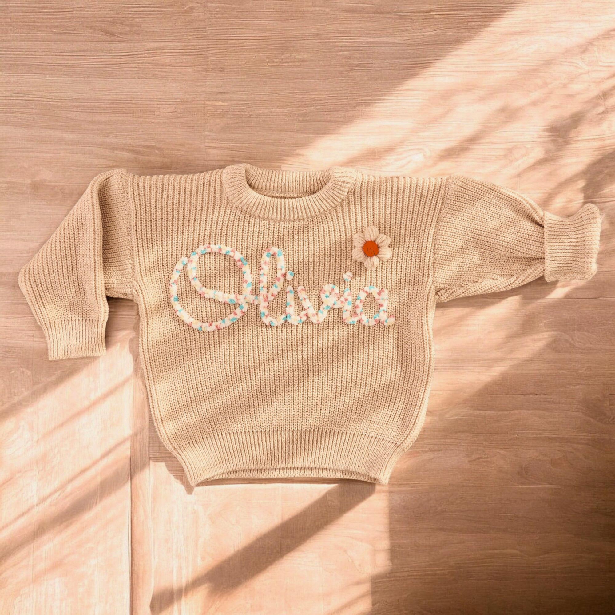 Personalized Monogrammed Kids Sweater Embroidered Children Sweatshirt ...