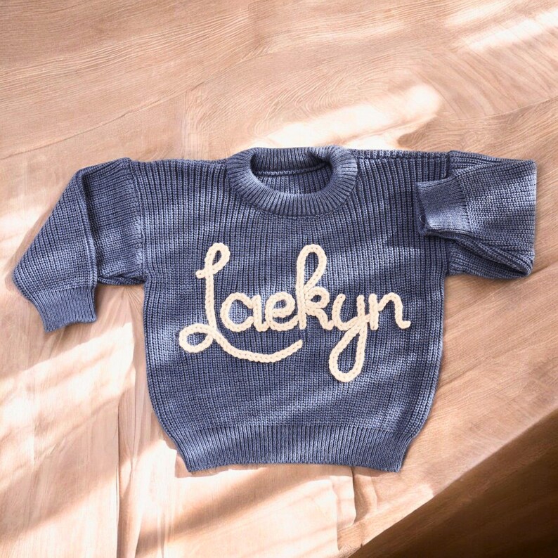 Personalized Monogrammed Kids Sweater Embroidered Children Sweatshirt ...