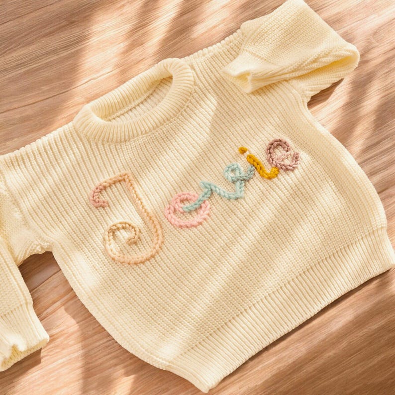 Personalized Monogrammed Kids Sweater Embroidered Children Sweatshirt ...