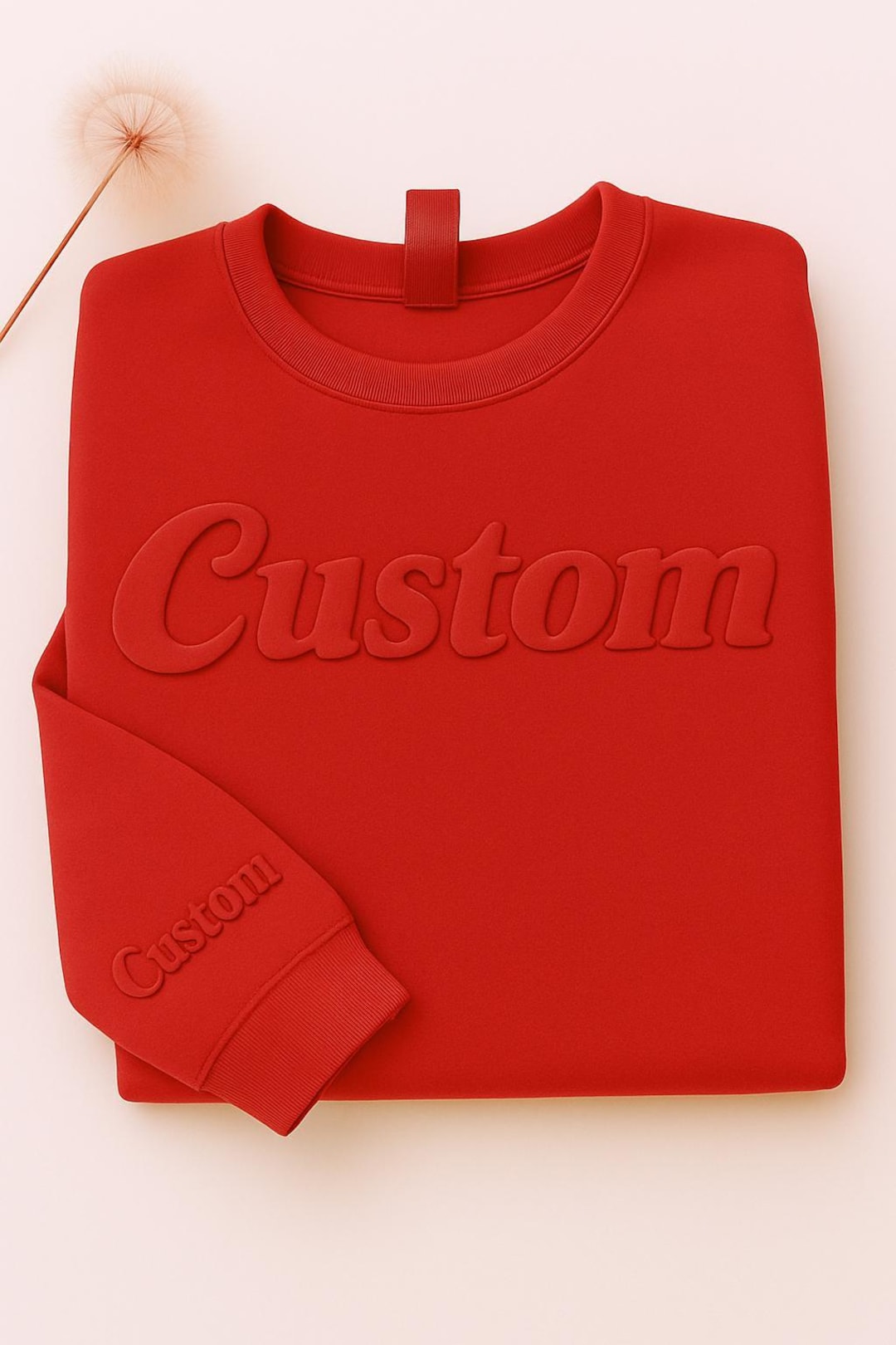 Custom Puff Embossed Sweatshirt Hoodie, Trendy 3D Lettering ...