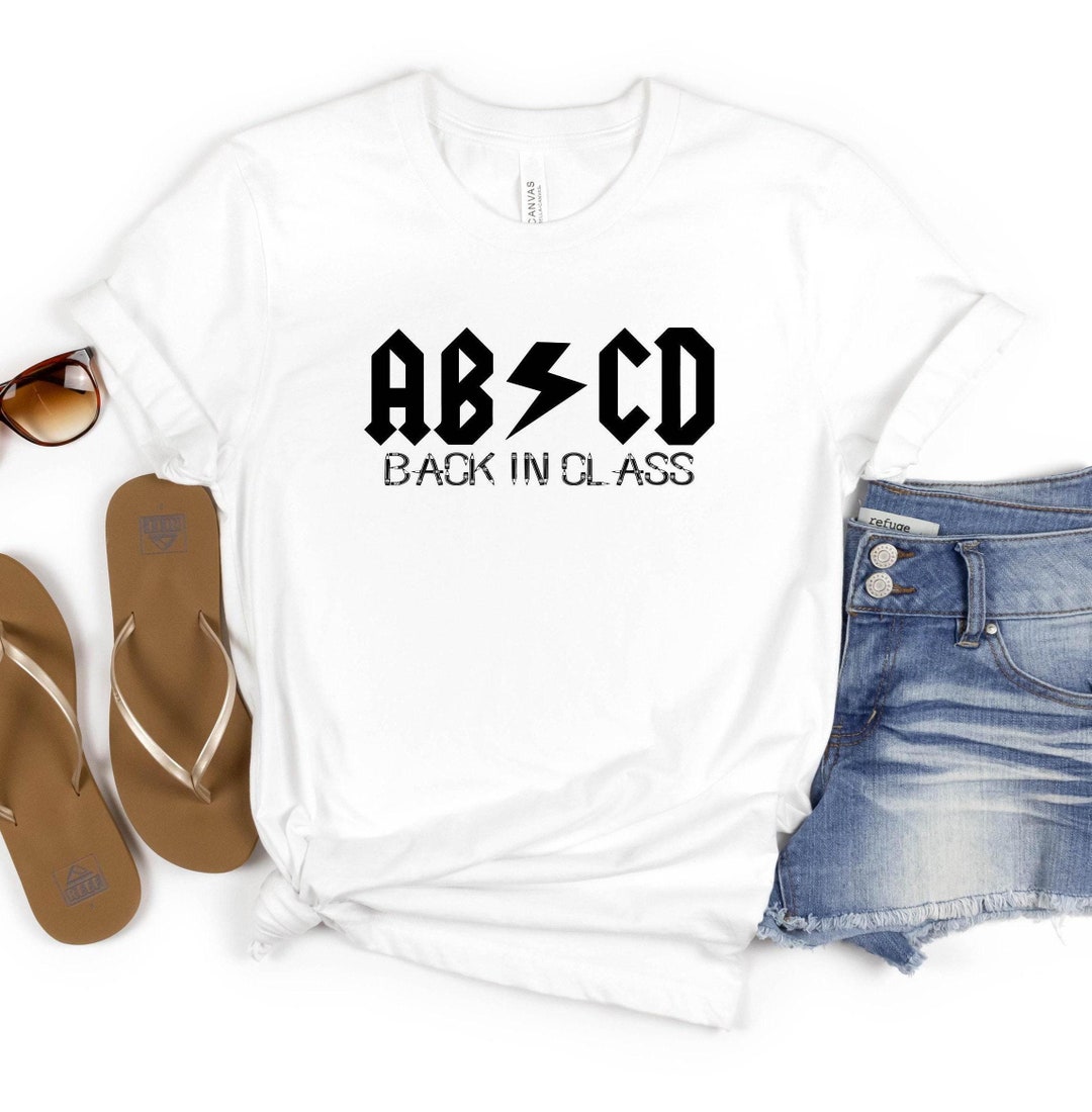 ABCD Back in Class Rock and Roll Shirt, Music Teacher Shirt, Funny ...