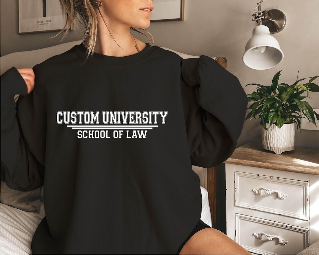 Custom University School of Law Sweatshirt: College Letters Sweater - Etsy