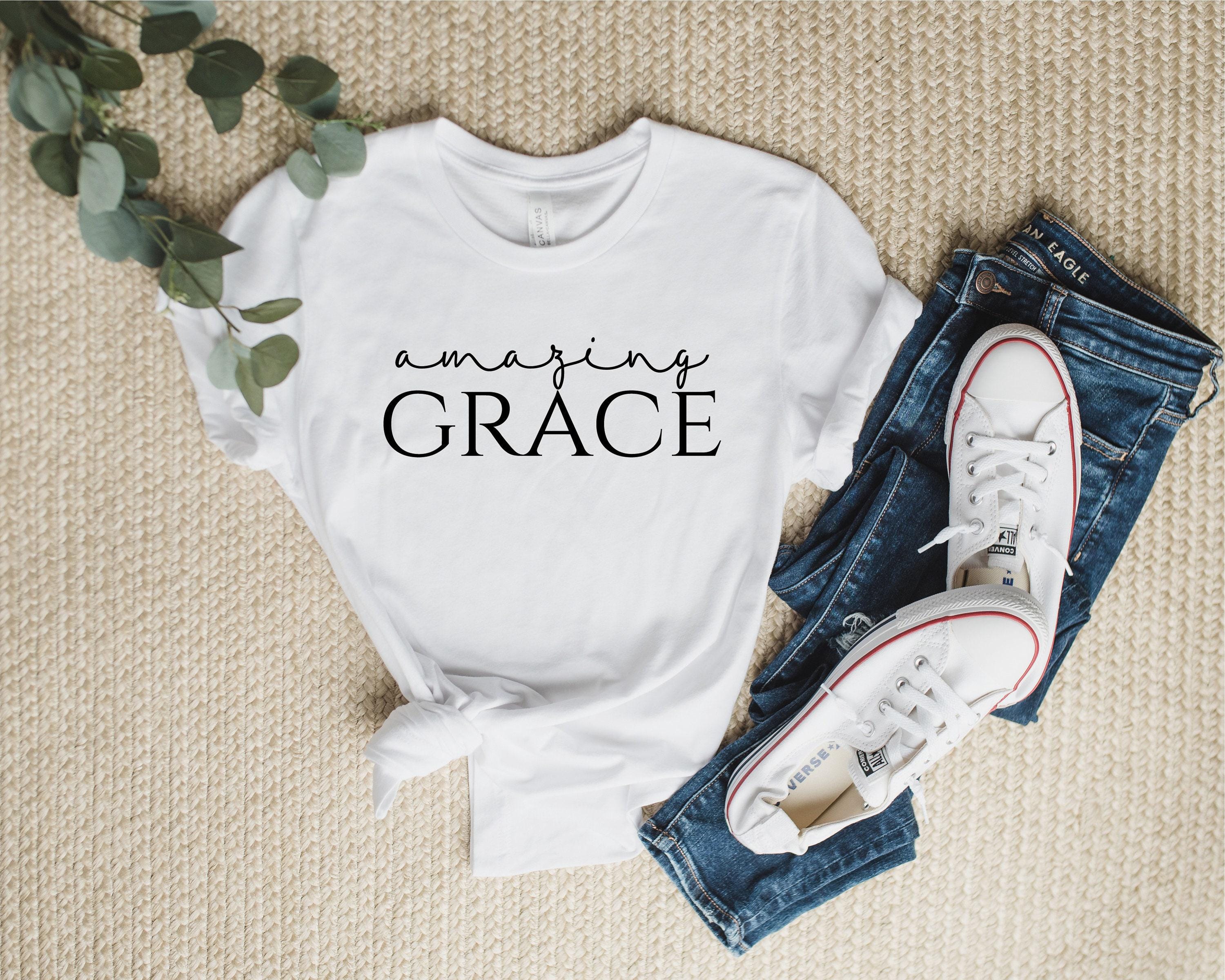 Amazing Grace Christian T-shirt, Faith Based Shirt, Religious Shirt ...
