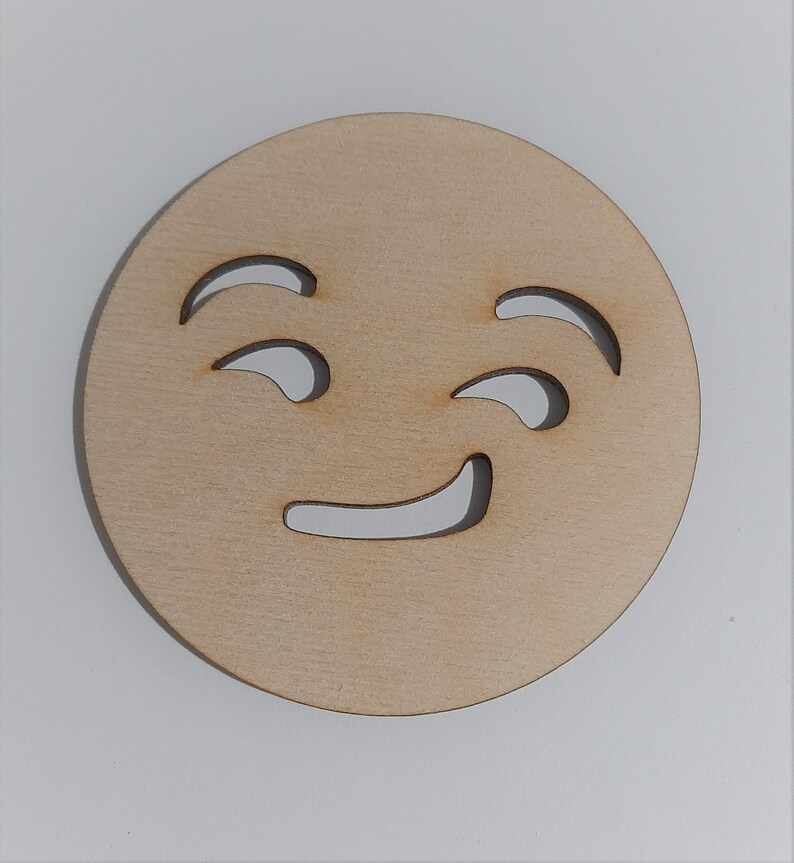 Imogie Smiley Unfinished Wood Shape Cut Out I11902 - Etsy