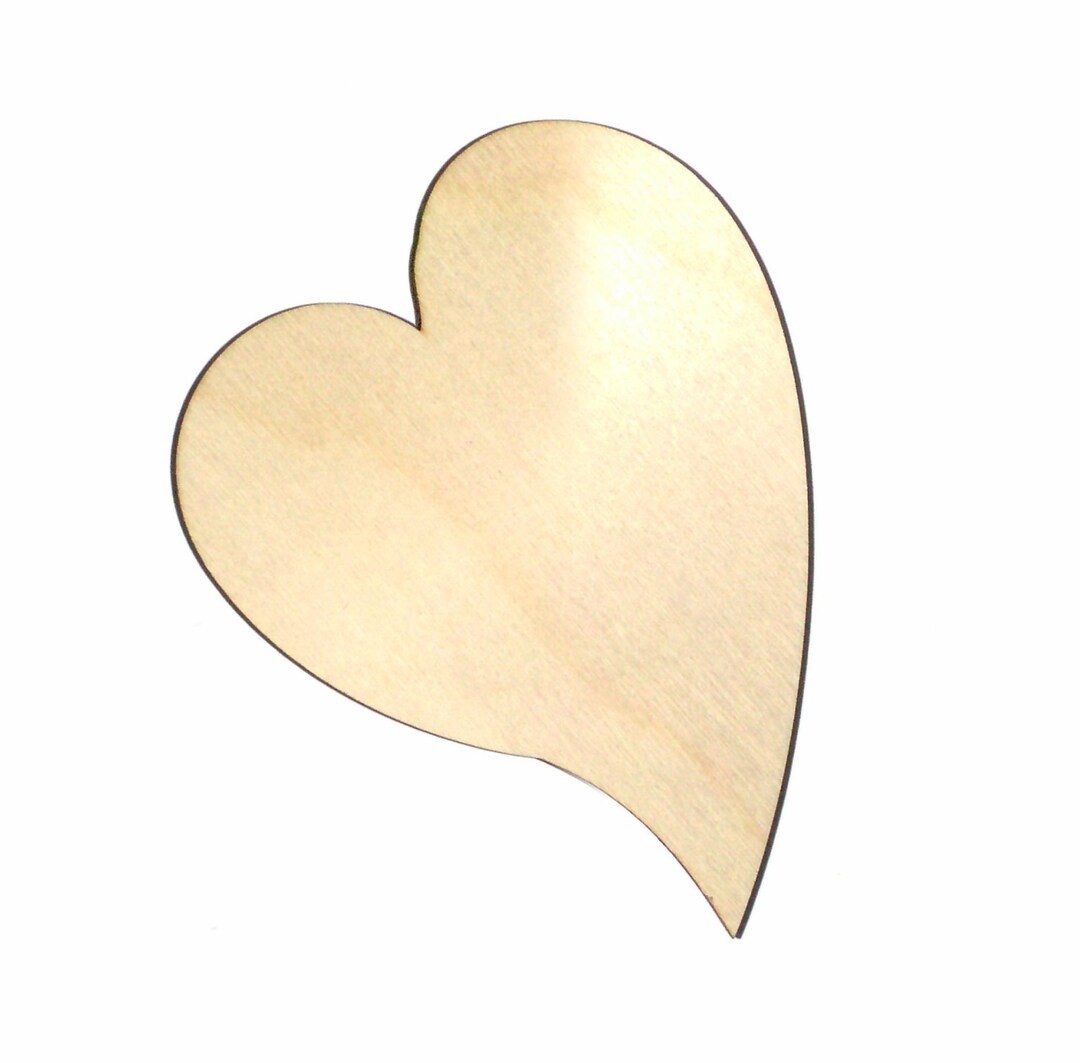 Heart Laser Cut Unfinished Wood Shape Cut Out SH2 Laser Crafts Supplies ...