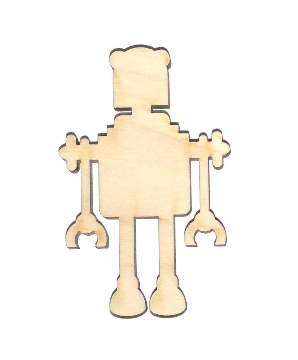 Robot Laser Cut Unfinished Wood Shape Cut Out BR8737 - Etsy