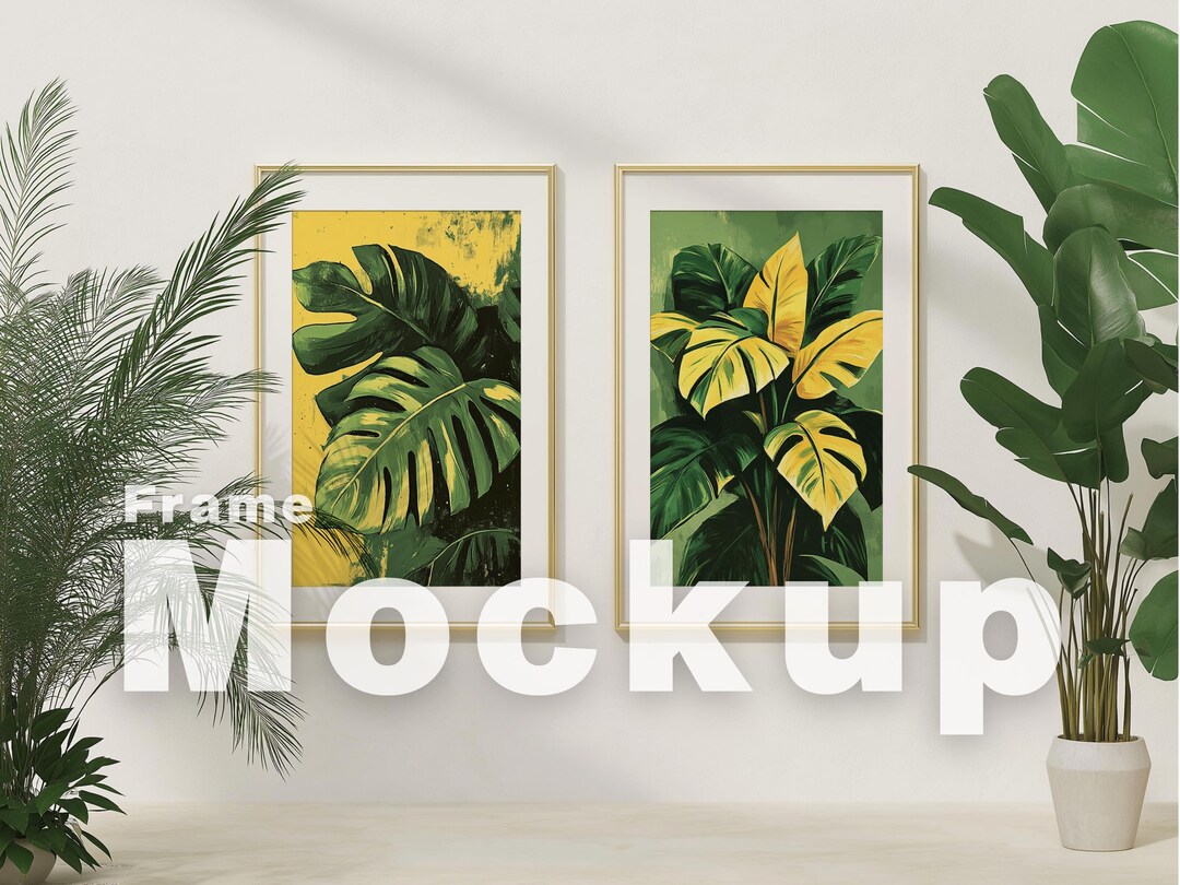 2 Mockup Frames, Frame Mock Ups, Two A1 Frames Photoshop Mockup, Set of ...