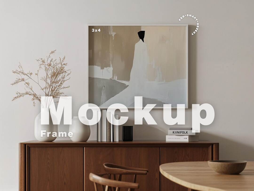 Photoshop 4x3 Frame Mockup Template for Art and Printables, Horizontal ...