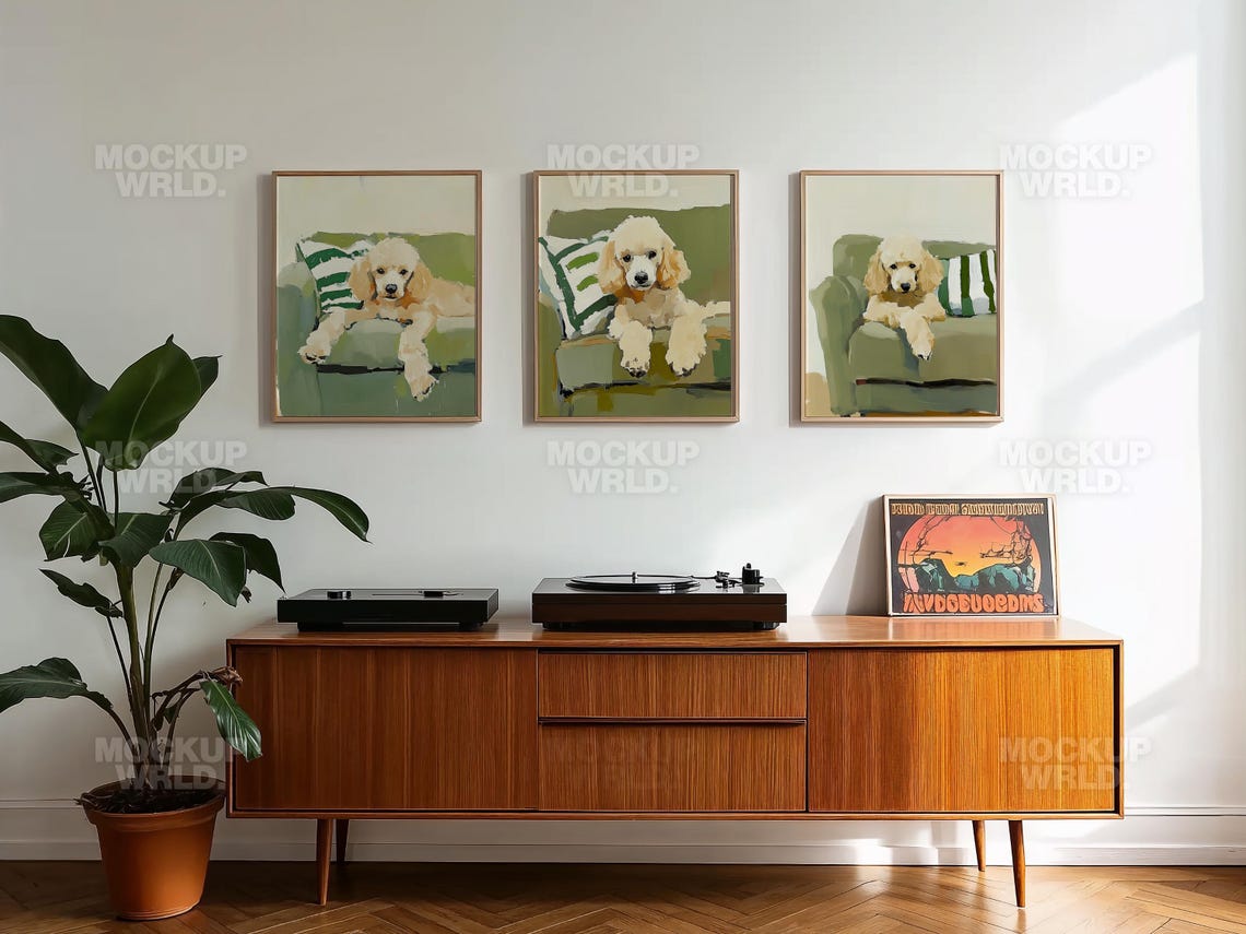 Vertical Frame Mockup | 3 Frame Mockup | Triptych Frame Mockup | Three ...