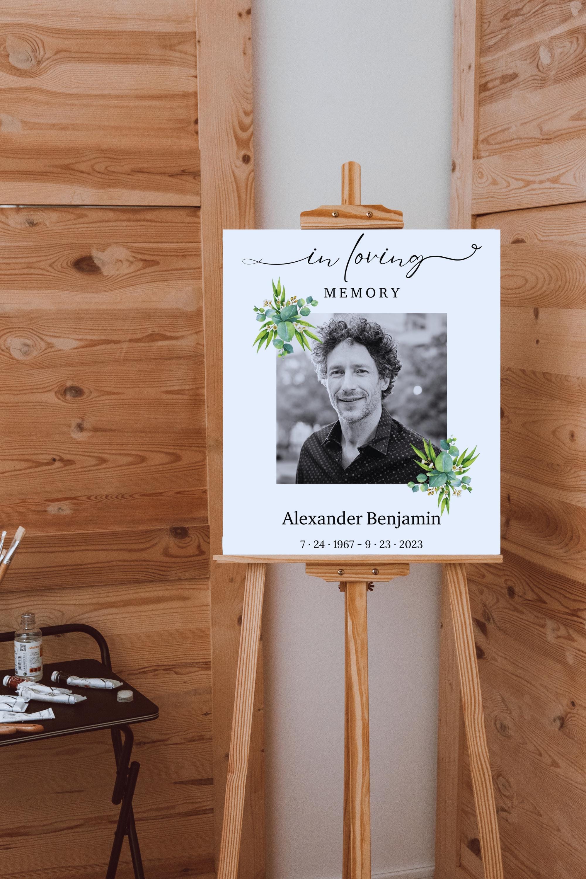 Funeral Sign , Funeral Welcome Sign, Memorial Sign, Memorial Board ...