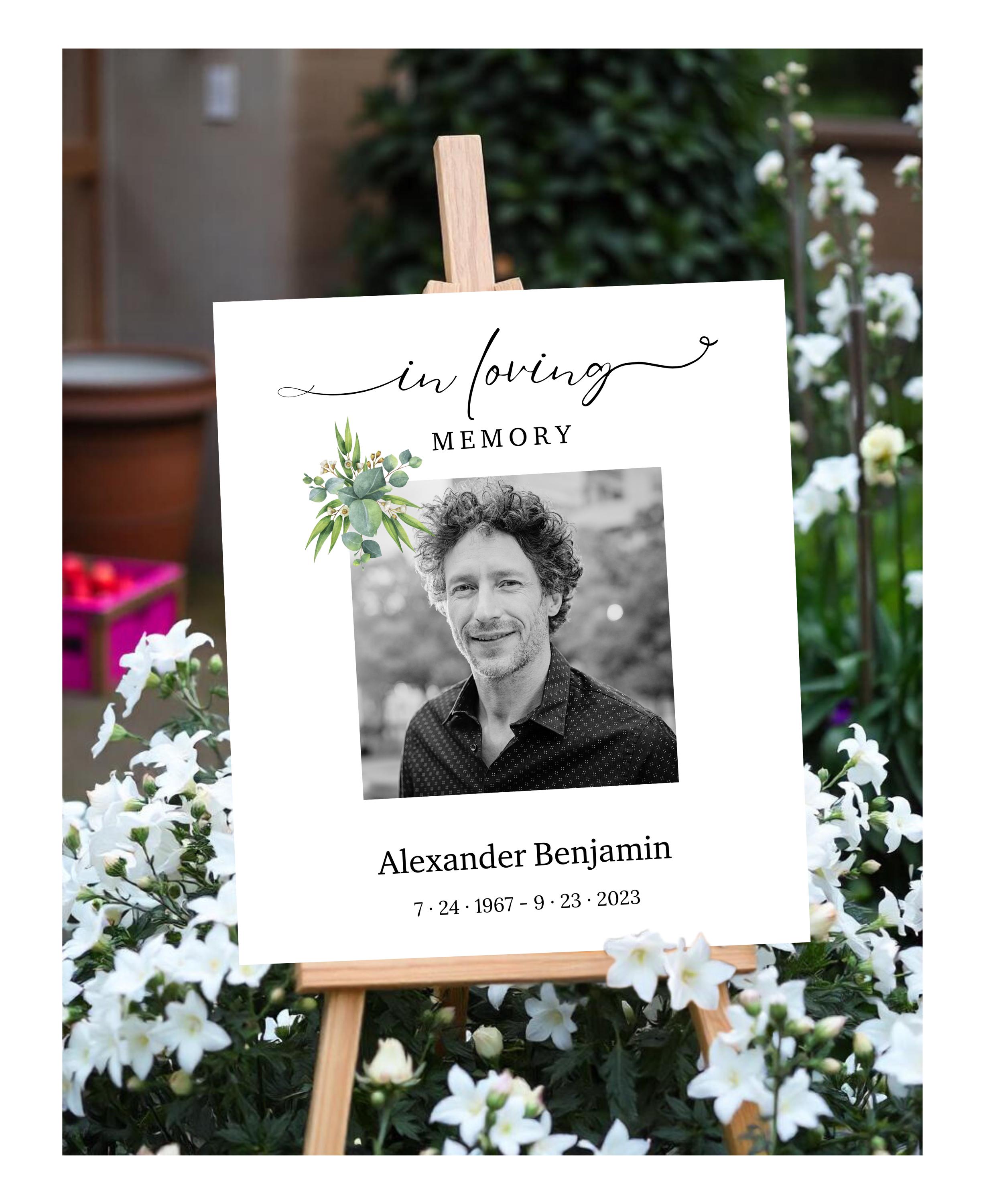 Funeral Sign , Funeral Welcome Sign, Memorial Sign, Memorial Board ...