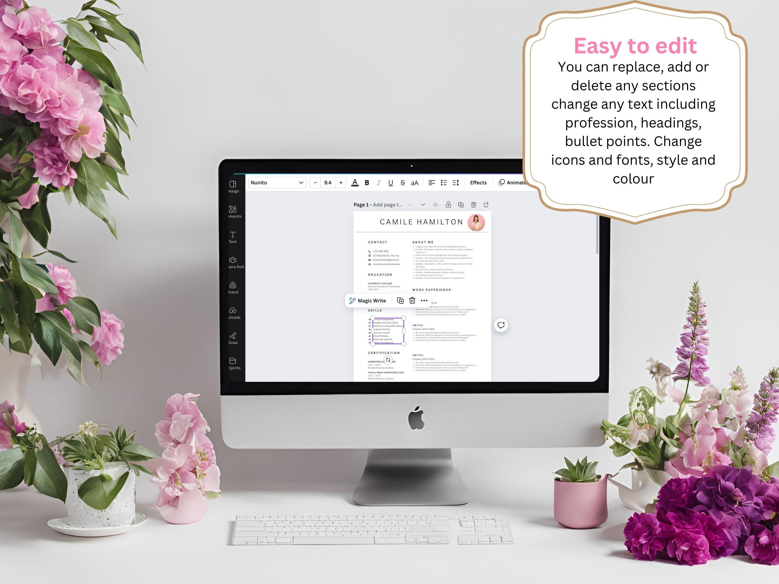 Resume Templates, Templates, Canvas Template, CV Resume Template ...