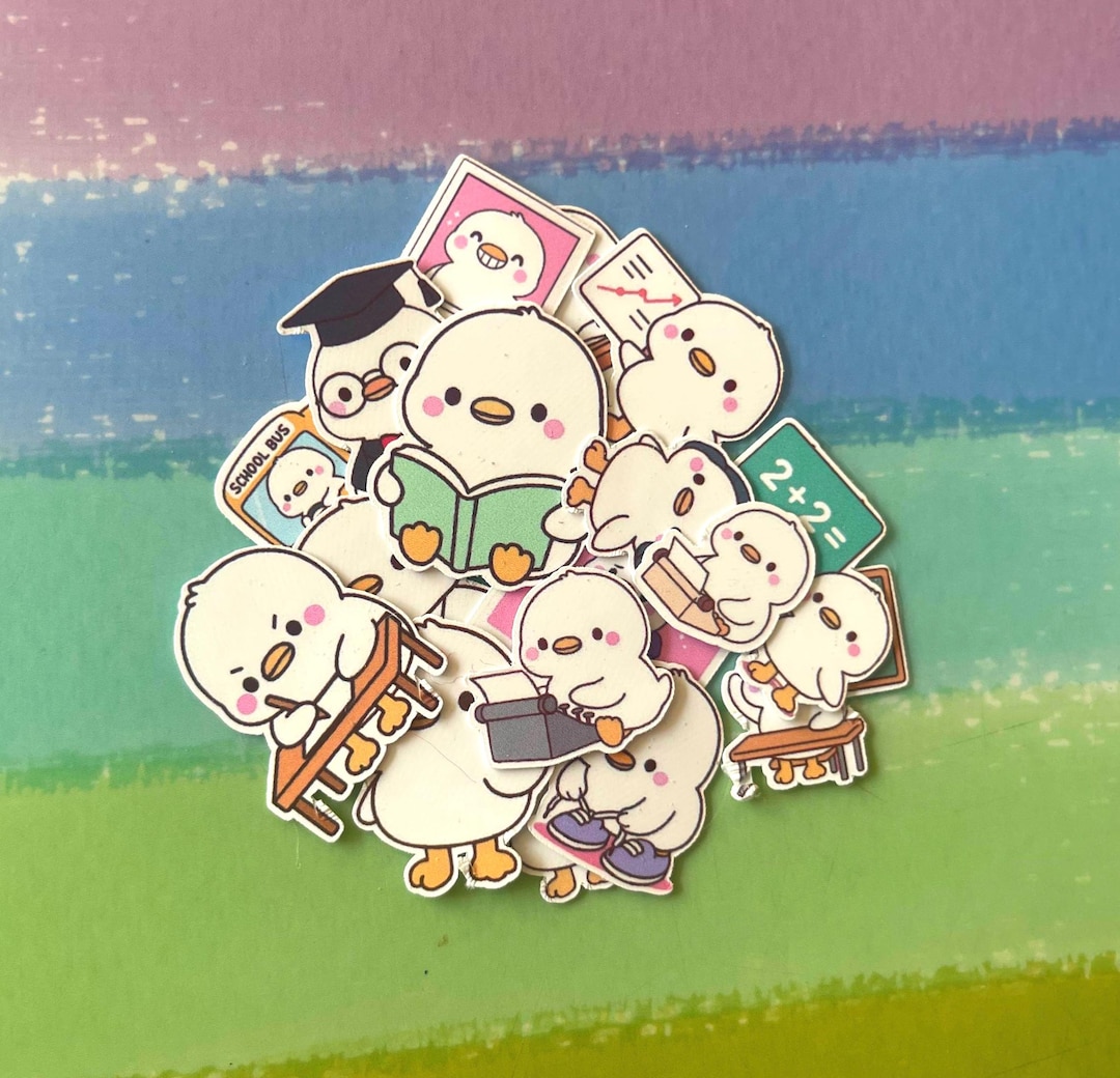 Kawaii Duck Stickers: Back to School Planner Decor (100 Pieces) - Etsy