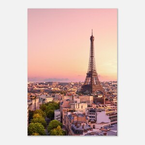 Paris and Eiffel Tower at Sunset Poster - Etsy