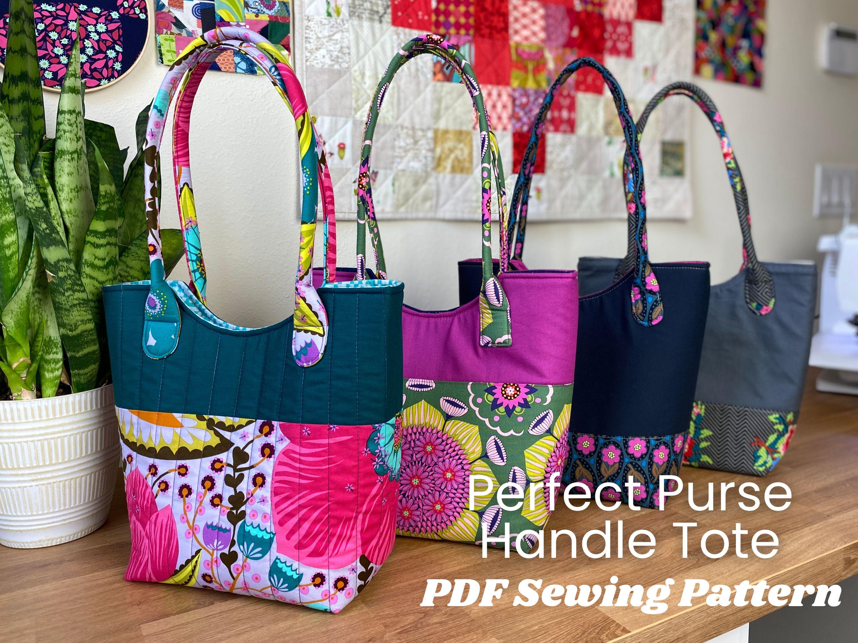 Perfect Purse Handle Tote - PDF Sewing Pattern - Small Tote Bag Pattern ...