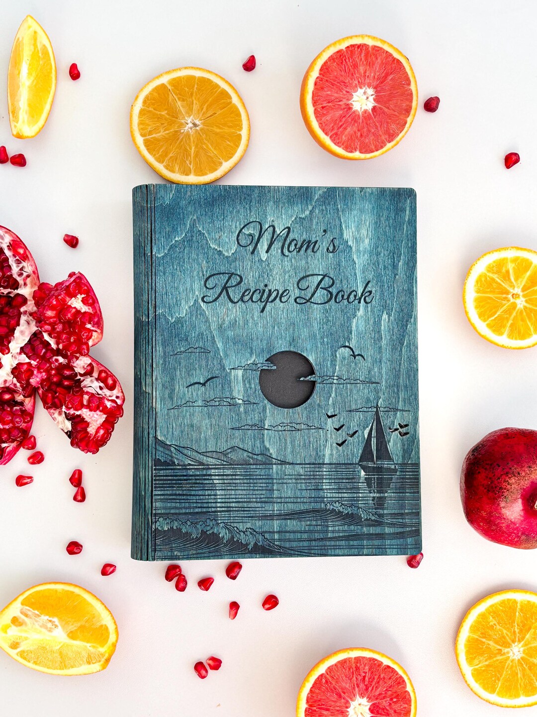Custom Wooden Recipe Binder, Personalized Recipe Journal for Mom ...