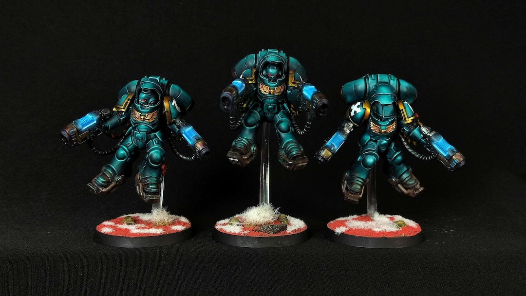 Warhammer 40k Painted Space Marine Primaris Ultramarines Inceptors ...