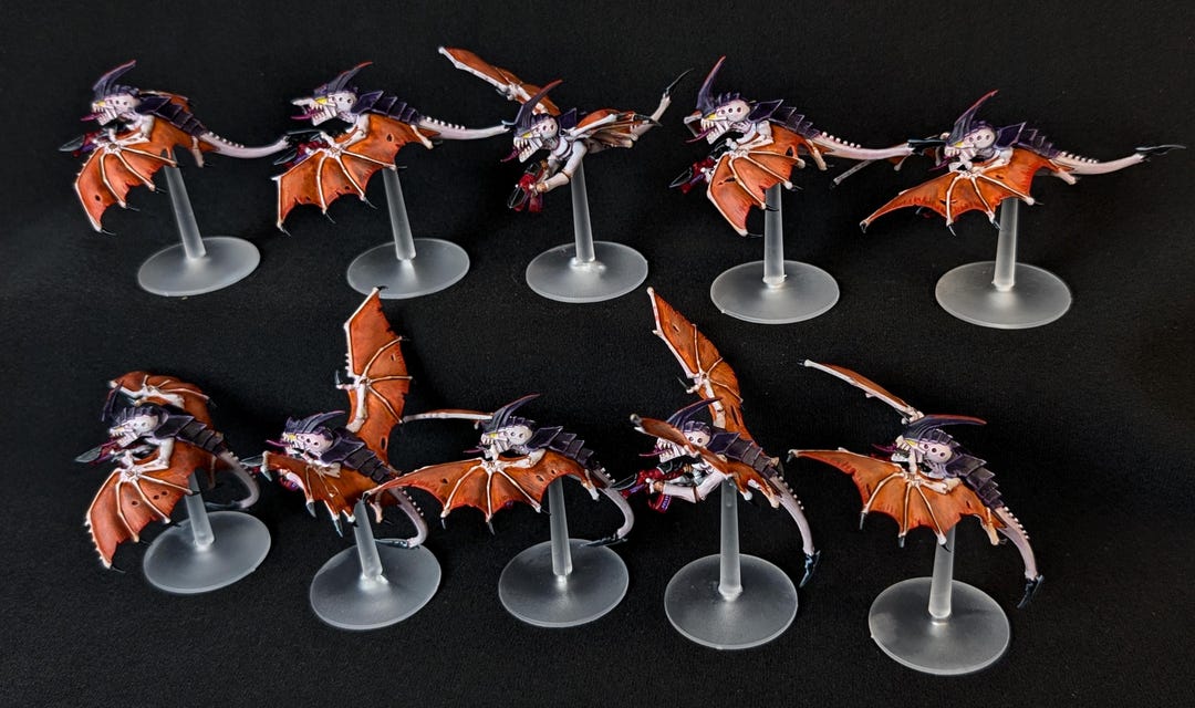 Warhammer 40k Painted Tyranids Gargoyle Brood - Etsy