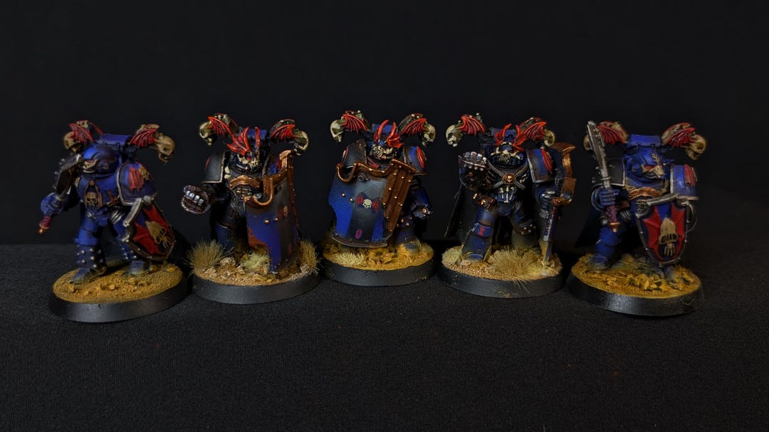 Warhammer 30k Painted Night Lords Legion Command Squad - Etsy