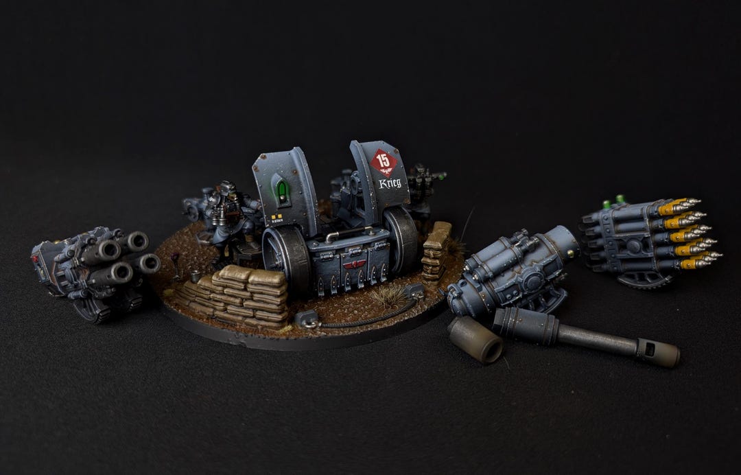 COMMISSION Painted Death Korps of Krieg Artillery Team Siege Cannon - Etsy