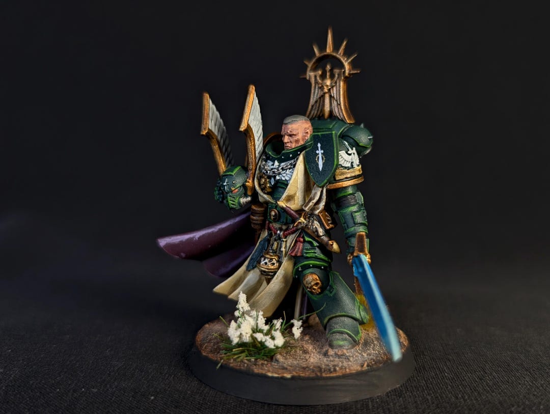 Warhammer 40k Painted Dark Angels Master Lazarus - Etsy