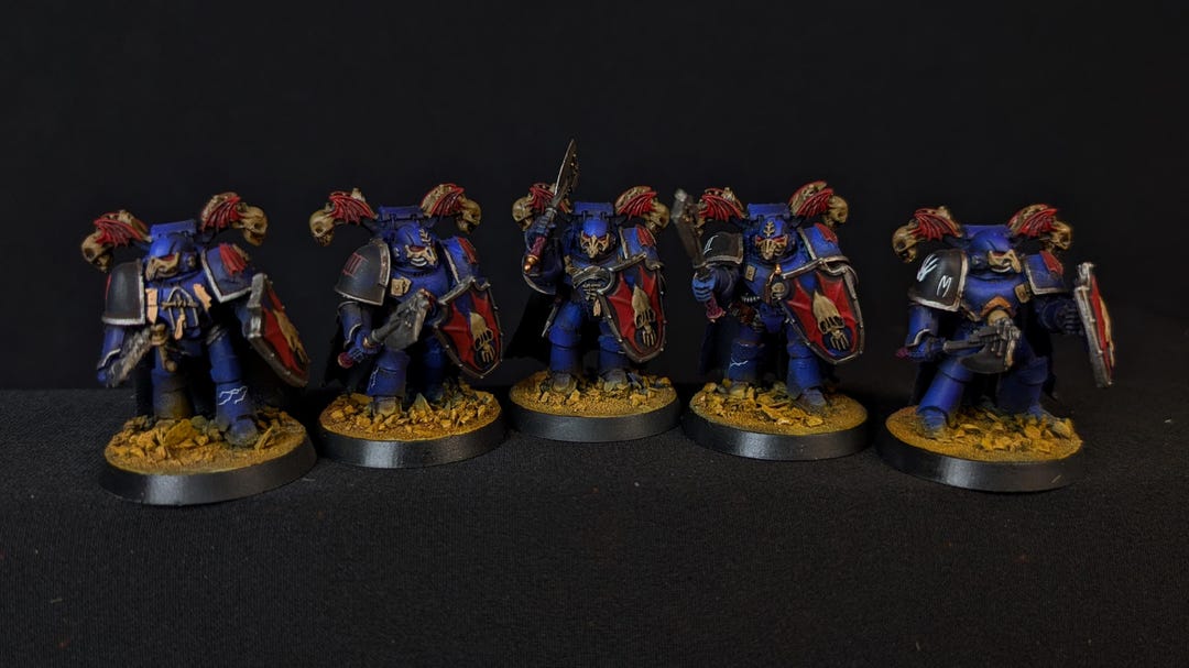 Warhammer 30k Painted Night Lords Command Squad - Etsy UK